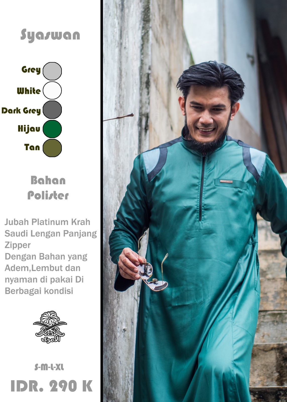 JUBAH THOBE SAUDI SYAZWAN series AL-AMWA PLATINUM - Al-Amwa